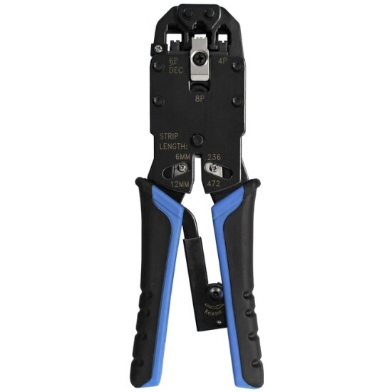 Клещи обжимные Exegate EX-T2008R с храповым механизмом (прямой ход обжимки)