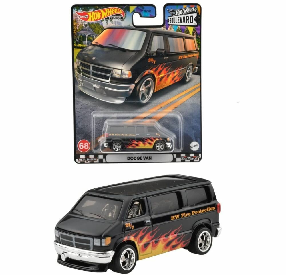 Коллекционная Premium машинка Hot Wheels Dodge Van (коллекция Boulevard 2023, #68)