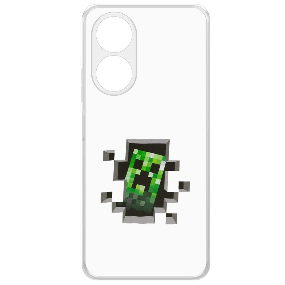 Чехол-накладка Krutoff Clear Case Minecraft-Крипер для Oppo A58 4G
