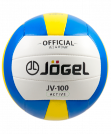 Мяч волейбольный Jögel JV-100, синий/желтый УТ-00019883