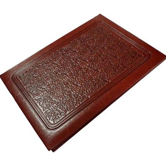 Папка адресная Контэнт квинель, коричневый, тиснение, А4