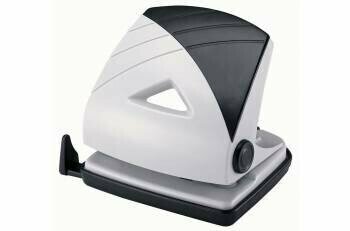 Дырокол Kw-trio Bias, 25 листов, светло-серый/черный