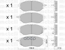К-т дисков. тормоз. колодок Subaru Legasy, Tribeca 03- Metelli арт. 2207630