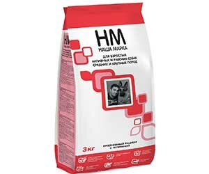 Сухой корм Наша Марка для собак средних и крупных пород активных и рабочих телятина 3кг