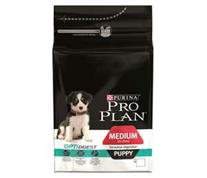 Сухой корм Pro Plan для щенков средних пород с чувствительным пищеварением ягненок и рис opti digest sensitive digestion medium puppy 3кг