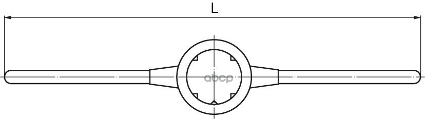 Вороток-держатель для плашек круглых ручных Ф25x9 мм THORVIK арт. DH259