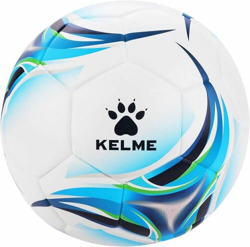 Мяч футбольный Kelme Vortex 18.2, 8301QU5021-113, р.5, 32 панели, ПУ, термосшивка, бело-синий