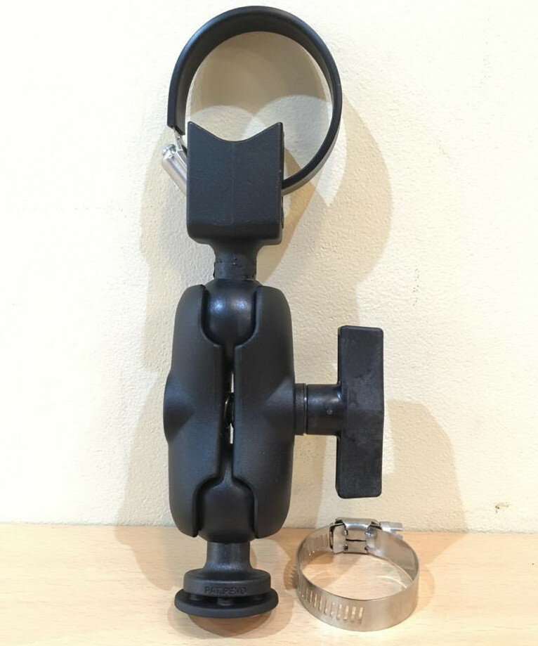 RAM-108-B-354-TRA1U крепление RAM для троллингового мотора на лодку. Хомут, короткая муфта 90 мм. Т-паз. Шары 38 мм