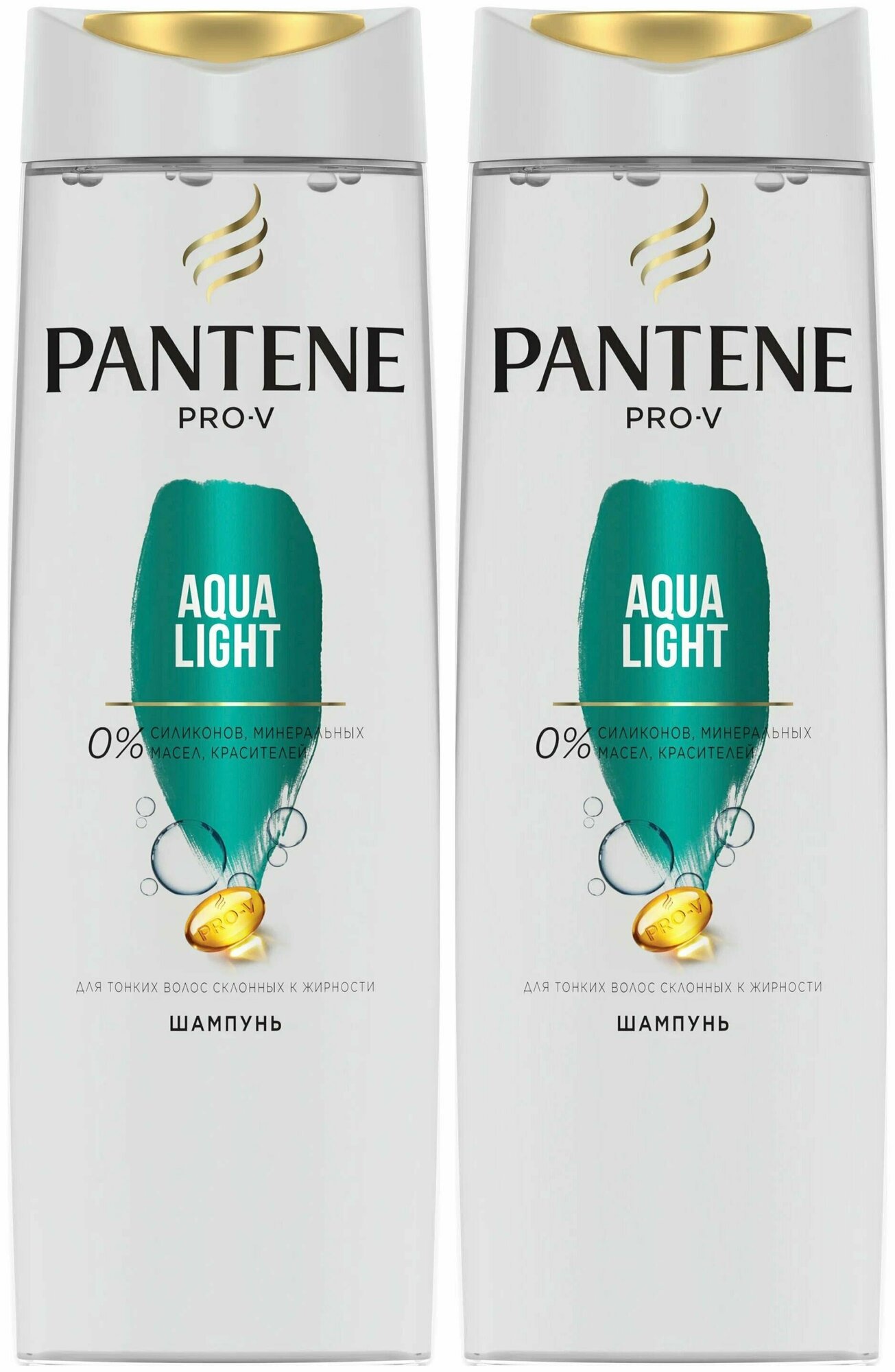 Pantene Pro-V Шампунь для волос Aqua Light, 400 мл, 2 шт