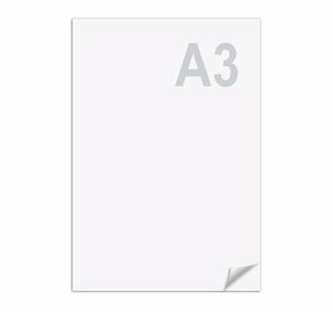Ватман для черчения, формат А3, 200 г/м2, набор 20 шт, бумага для рисования