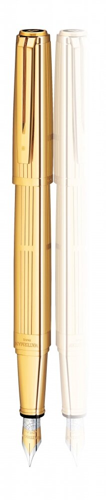 Перьевая ручка Waterman Exception Solid Gold, цвет: Gold (золото), перо: M, перо: золото 18К S0728990, S0729000