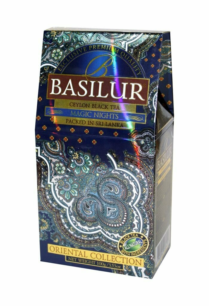 Чай черный BASILUR Восточная Коллекция Волшебные Ночи Magic Nights листовой, 100г