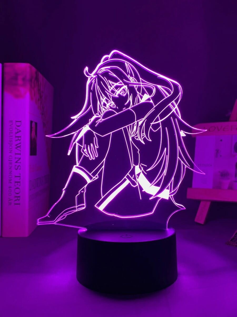 Ночник Аниме Пластиковые воспоминания - Anime Plastic Memories. Подарок фанату аниме и манги — декор в комнату с любимыми персонажами, в стиле отаку и японской анимации.