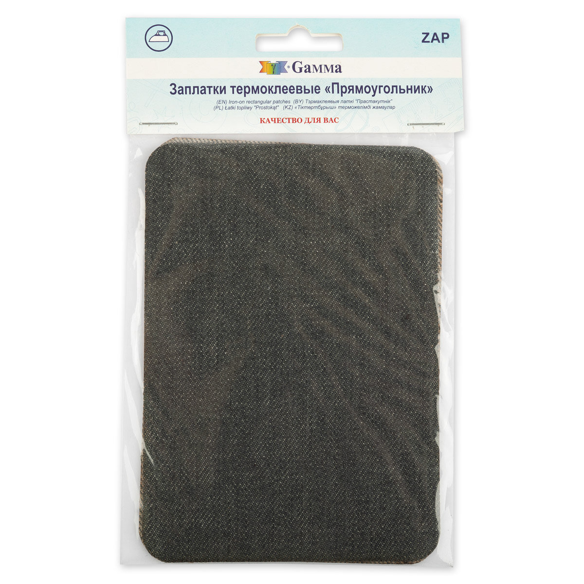Gamma ZAP термозаплатка прямоугольник 14x10 см 2 шт №03 джинс серый для защиты от холода
