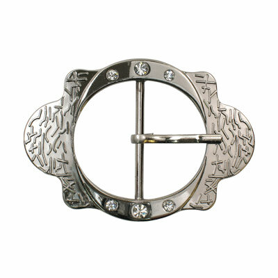 GB 1497 Micron пряжка со стразами 55x80 мм №04 никель прозрачный для ремней и сумок