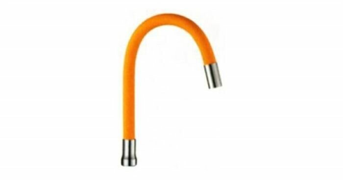 Излив для кухонного смесителя гибкий для елочки LEMEN O9 оранжевый 48 см