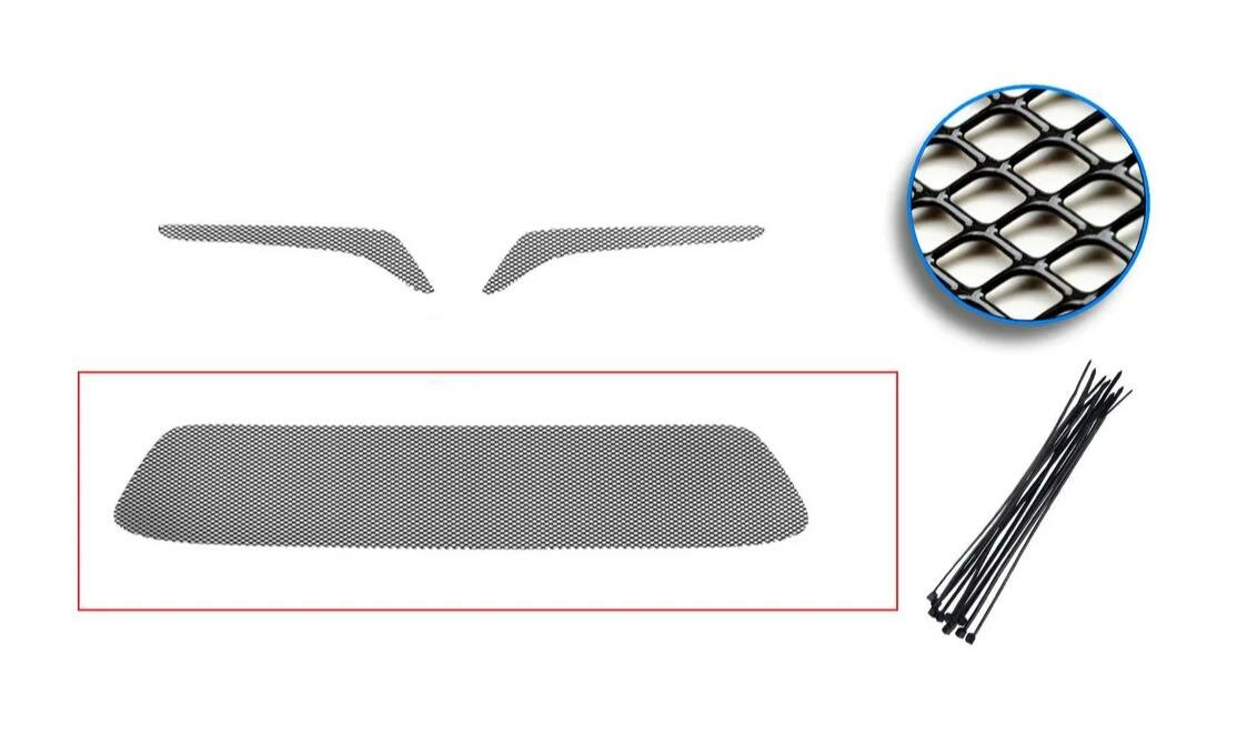 Защитная сетка радиатора для RENAULT FLUENCE 2013-2017 (I рестайлинг), низ, 1шт