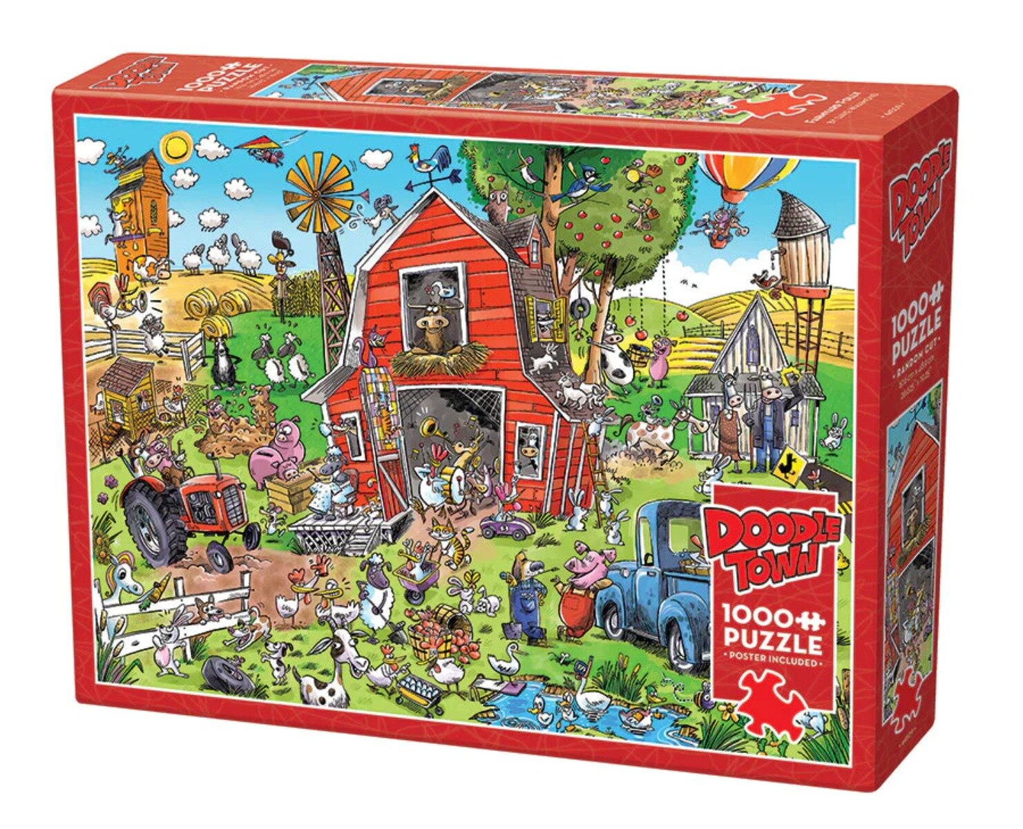 Пазл для взрослых Cobble Hill 1000 деталей: Юмор - Веселая ферма (DoodleTown)