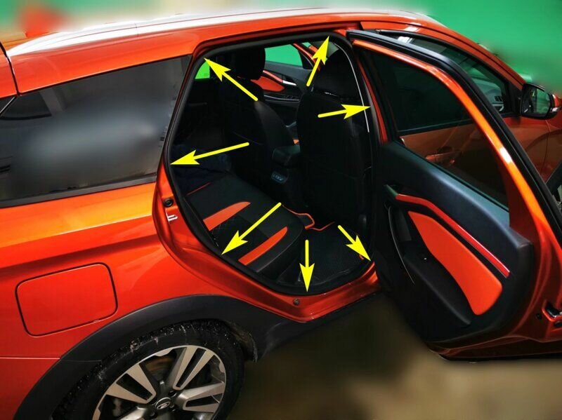 Уплотнитель задней двери стыкованный Vesta SW, SW Cross / УралЭластоТехника