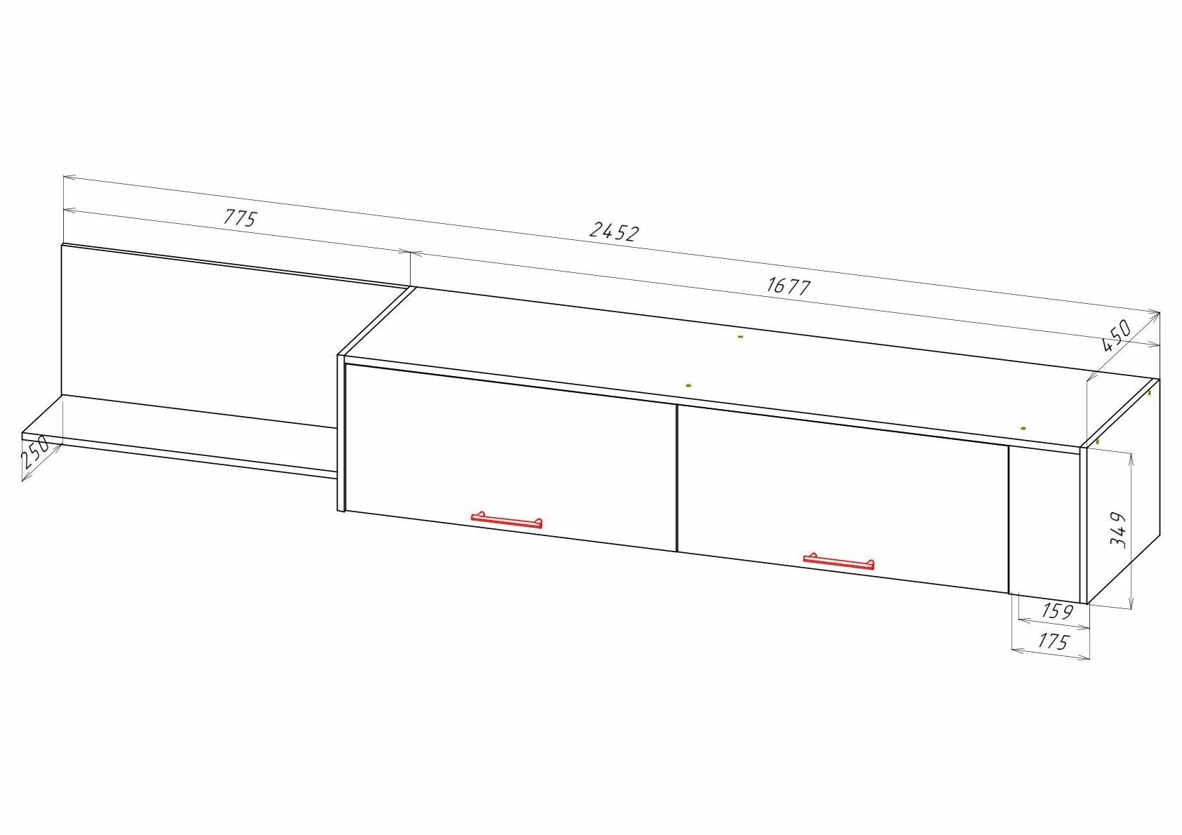 Антресоль для Бонн Элегант (угол слева) 140 см, высота с Антресолью 245 см Венге магия/Белый