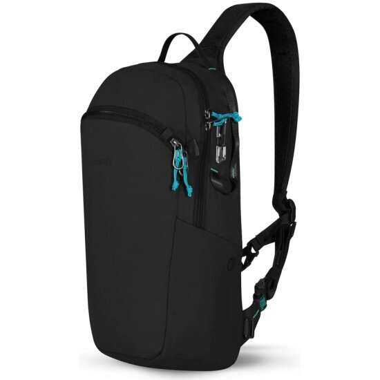 Сумка слинг антивор Pacsafe ECO 12L sling backpack, черный ECONYL, 12 л.