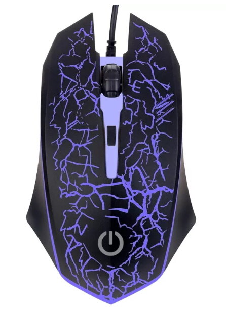 Мышь проводная игровая Perfeo GAME DESIGN,"GRID", 4кн, USB, чёрн,7цв. подсв, 800-1600 DPI PF_A4800