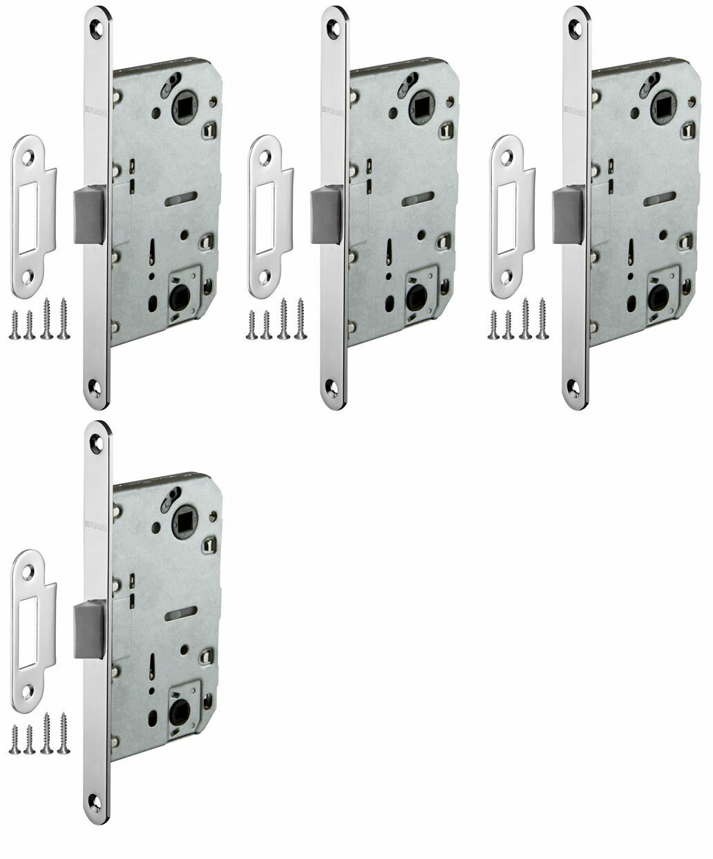 Защелка врезная Fuaro PLASTP96WC-50 (P96WC-50) CP хром (комплект 4 штуки)