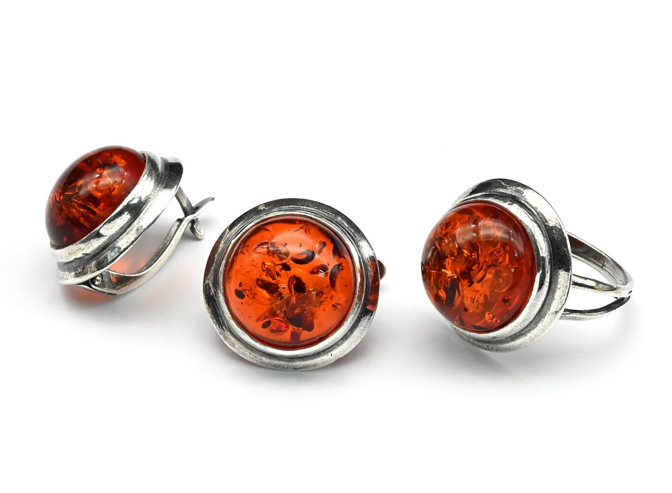 Серьги, янтарь