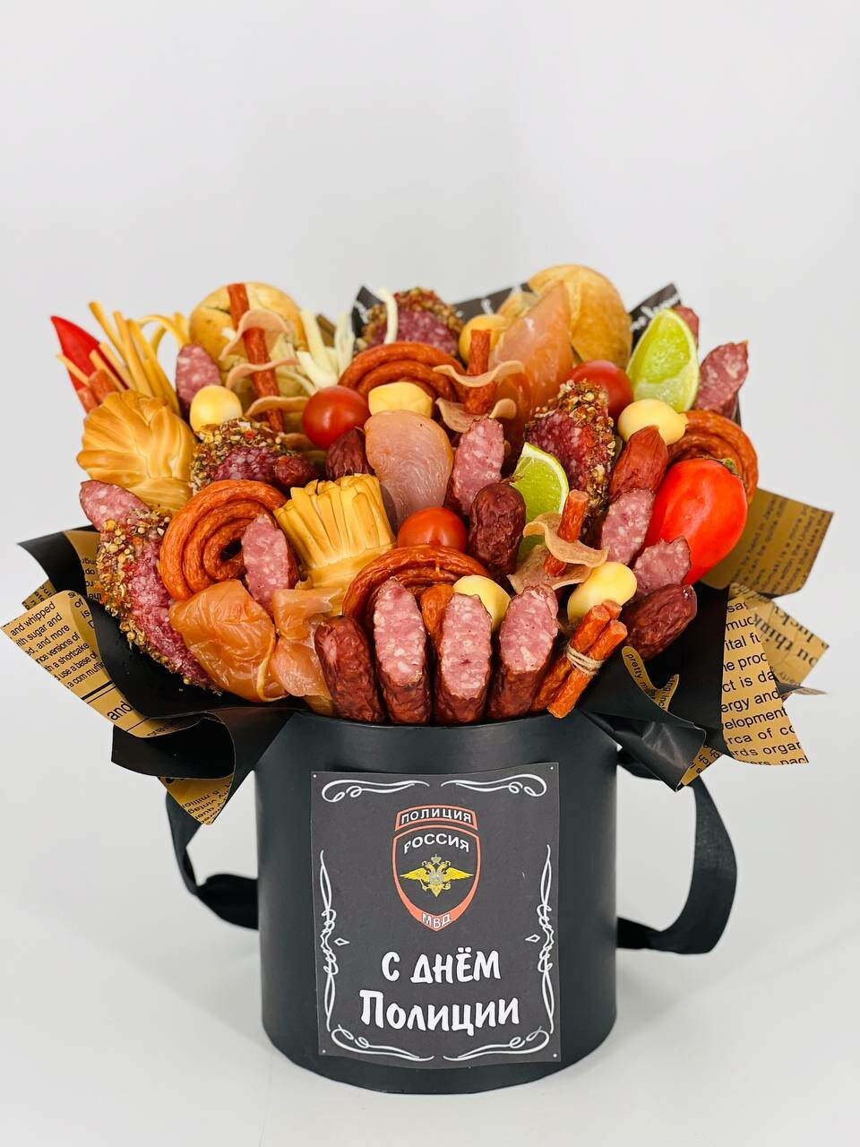 Букет мясной колбасный "Ко дню полиции" для мужчин
