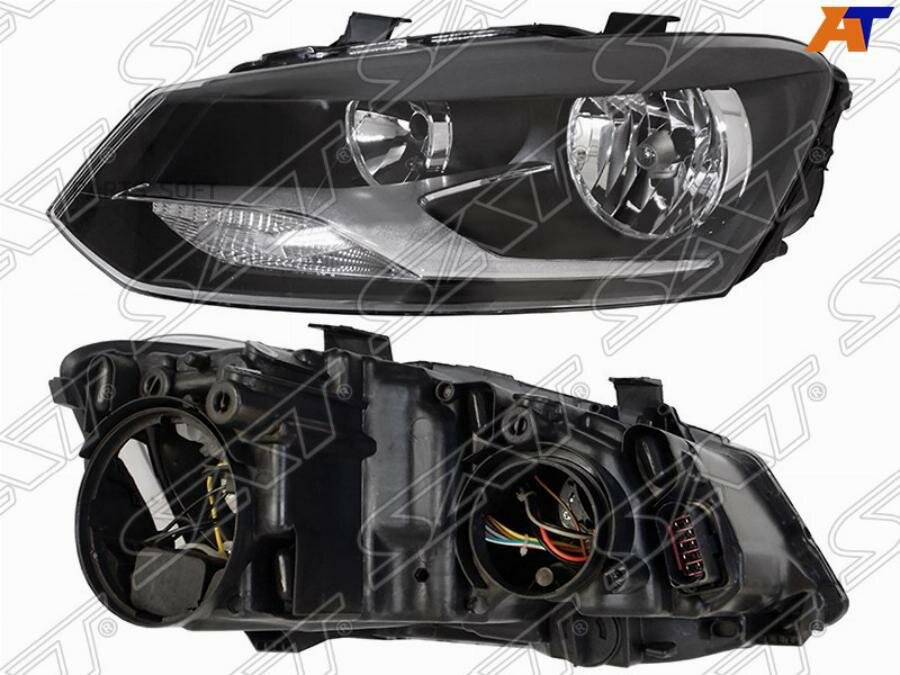 Фара Volkswagen Polo 09-20 (Слева/ С электрокорректором) SAT ST-441-11D6L | цена за 1 шт