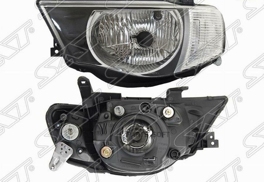 Фара Mitsubishi L200 07-14 / Triton 06-10 (Слева/ Галоген/ Ручная регулировка) SAT ST-214-1180L-LD-E | цена за 1 шт