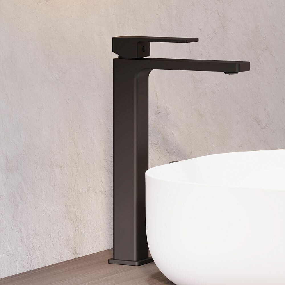 Смеситель для раковины Damixa Elara, латунь, рычажный, черный