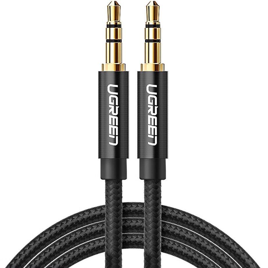 Кабель Ugreen AV112 3.5 mm Male to 3.5 mm Male Cable - 2 метра черный