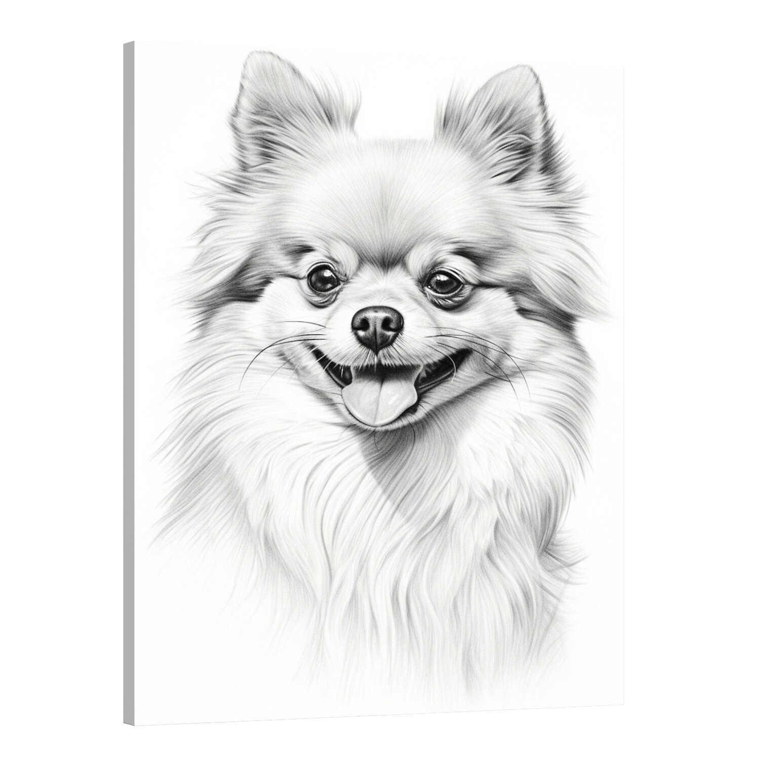 Интерьерная картина 50х70 "Шпиц: элегантность и изящество в одном образе"