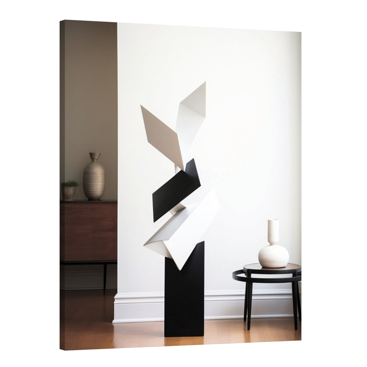 Интерьерная картина 50х70 "Минимализм: встреча с пустотой"