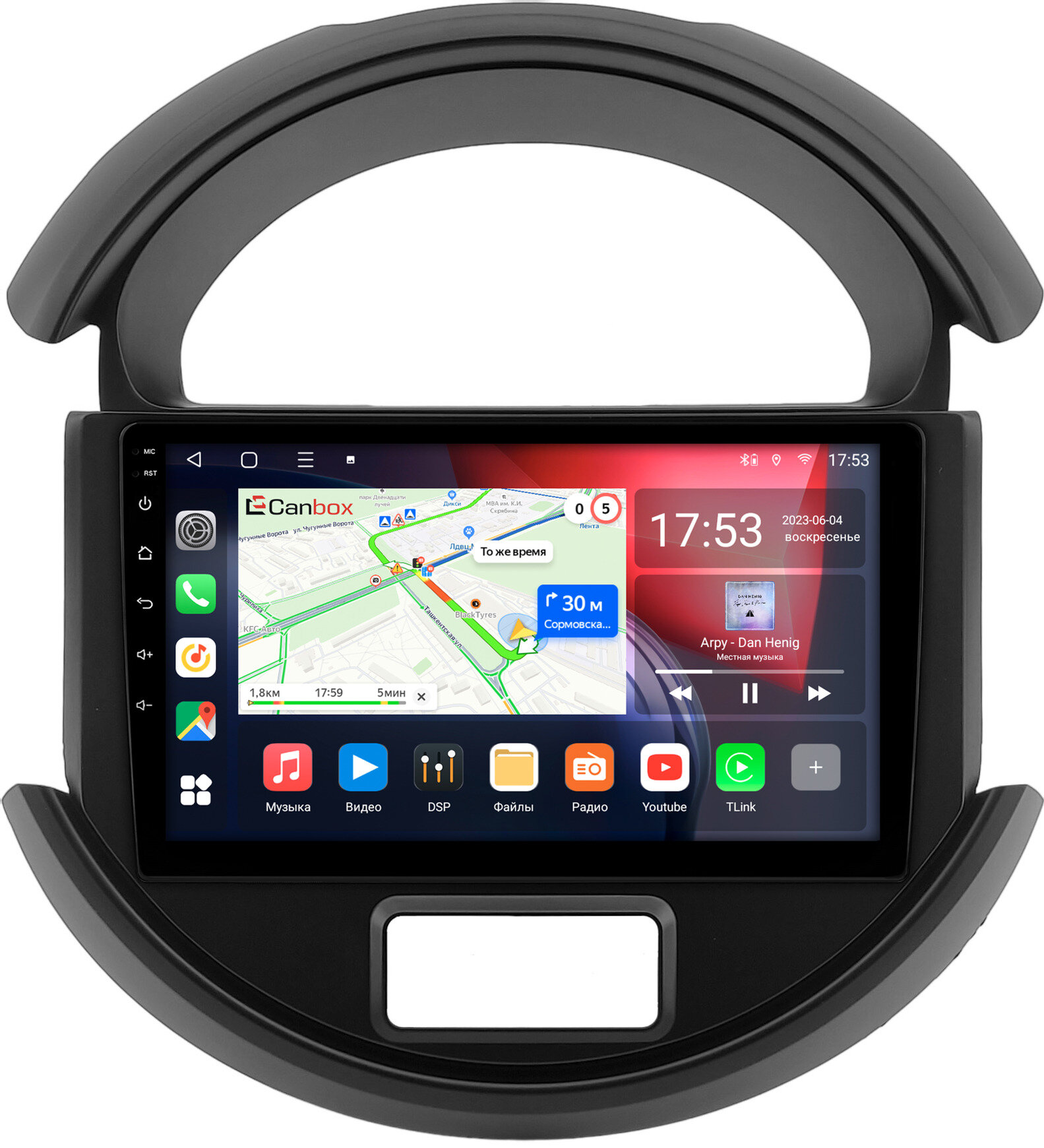 Штатная магнитола Suzuki S-Presso 2019-2024 Canbox L-Line 4169-9-2098 на Android 10 (4G-SIM, 2/32, TS18, DSP, QLed)
