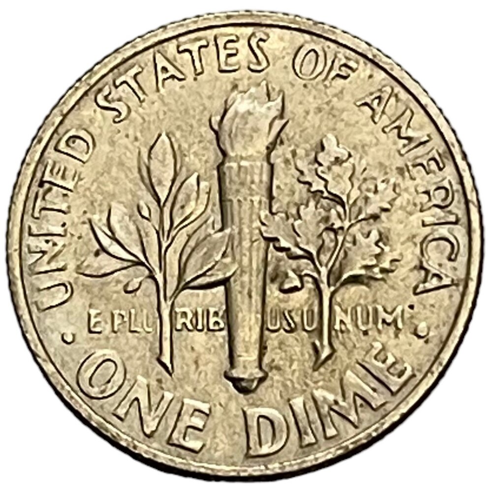 США 10 центов (1 дайм) 1965 г. (Dime, Рузвельт)