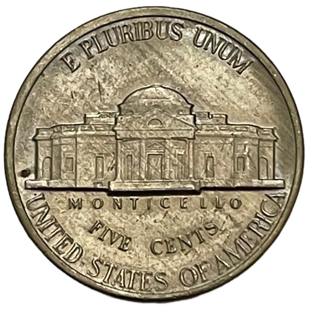 США 5 центов 1988 г. (Nickel, Джефферсон) (P)