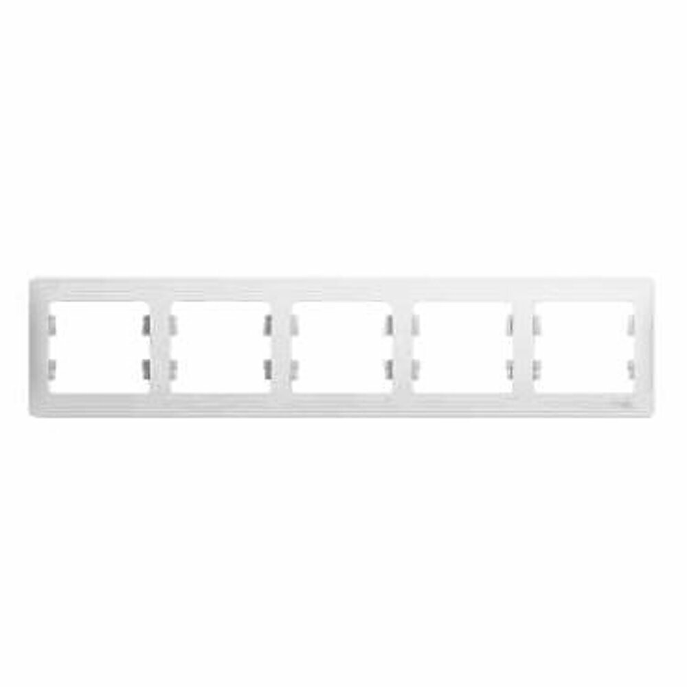 Рамка Schneider Electric Глосса 5 постов горизонтальная белая