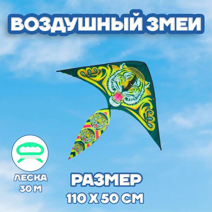 Воздушный змей Funny toys "Тигр", с леской (325412)