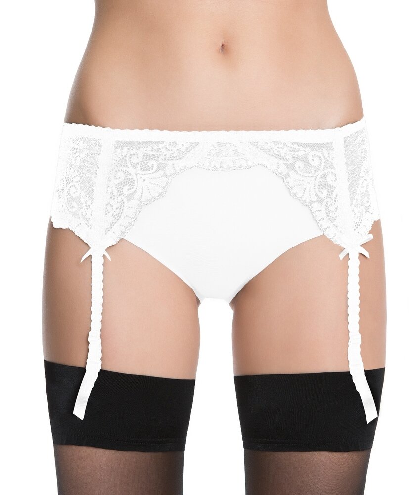 Пояс для чулок из мягкого кружева с бантиками JULIMEX Freesia