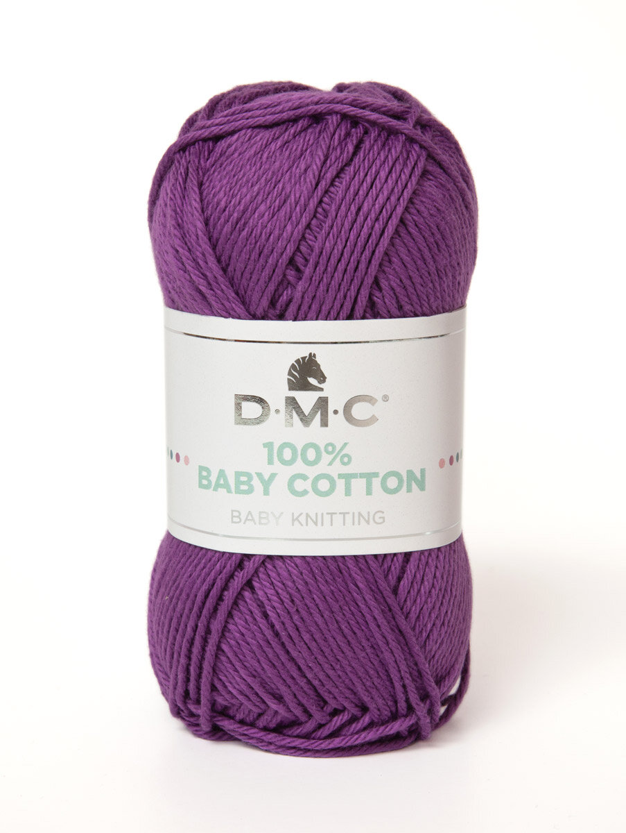 Пряжа "DMC" 382 Baby Cotton 100% хлопок 50 г 106 м 756 фиолетовый