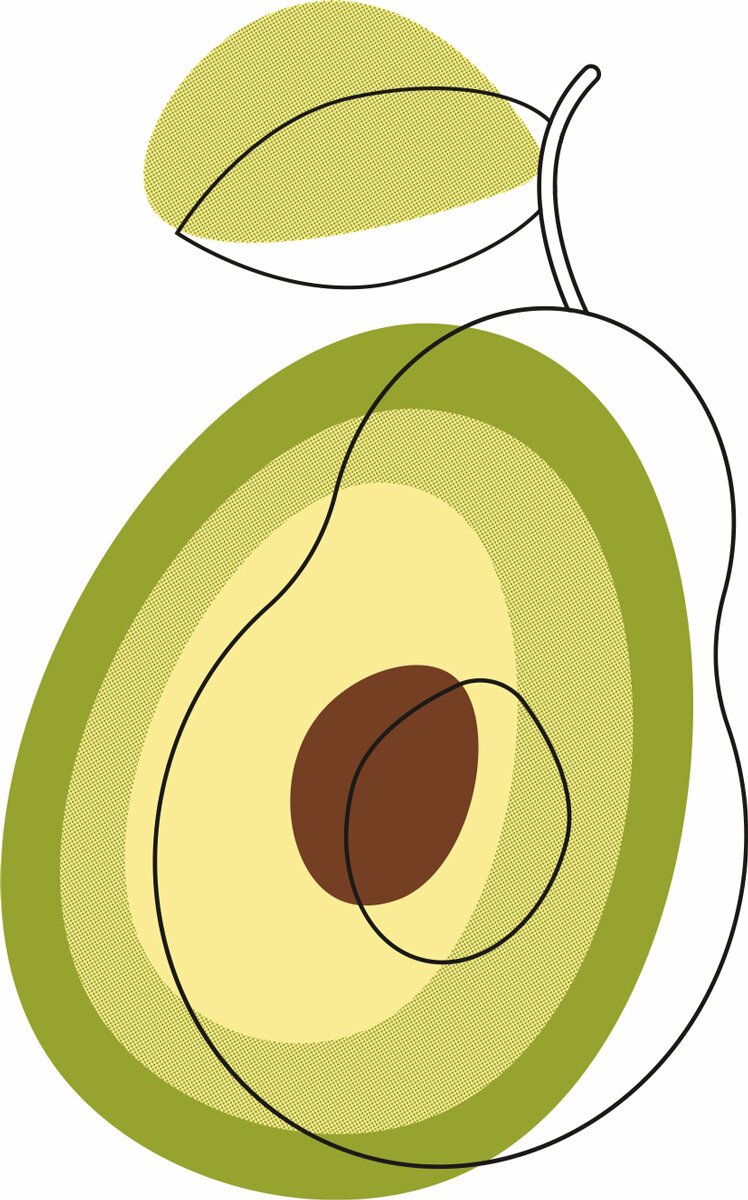 Gamma термотрансфер M-619 Авокадо 7х11 см - аппликация на одежду и ткани, №06 1шт