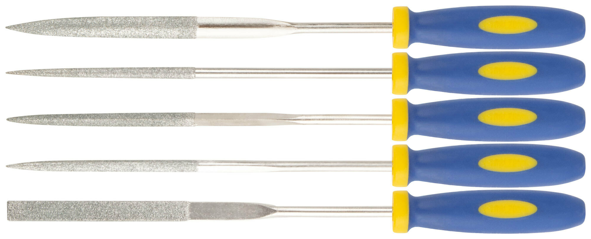 Надфили алмазные, мягкая ручка, 3х140/50 мм, 5 шт.