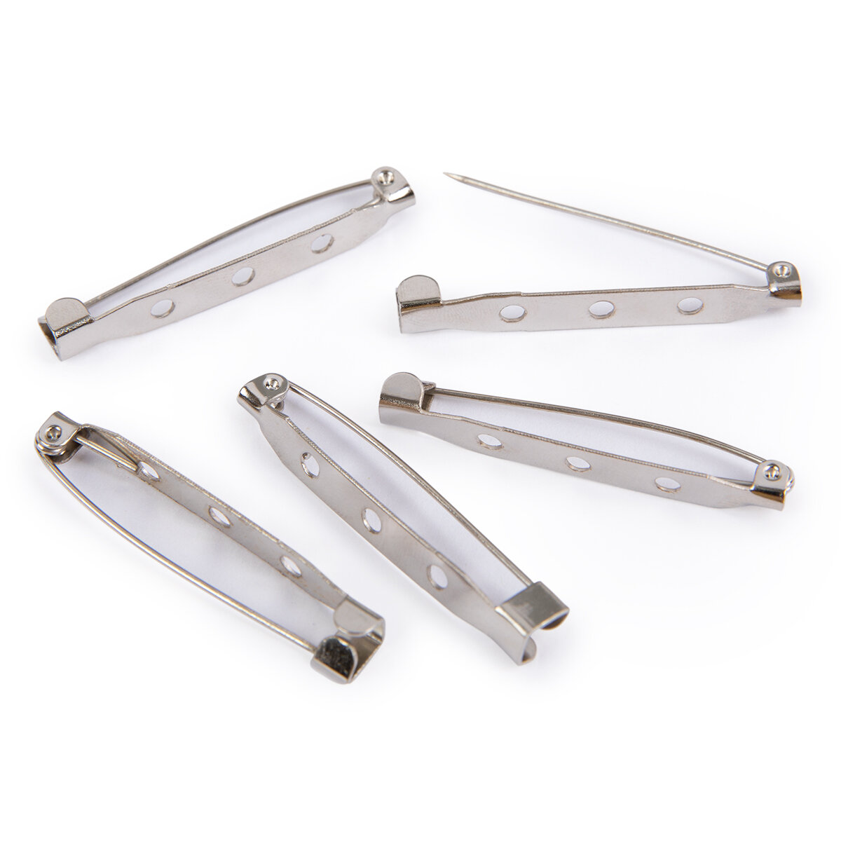 Заготовки для броши "Zlatka" DC-316/5 4 см 5 шт №02 под никель