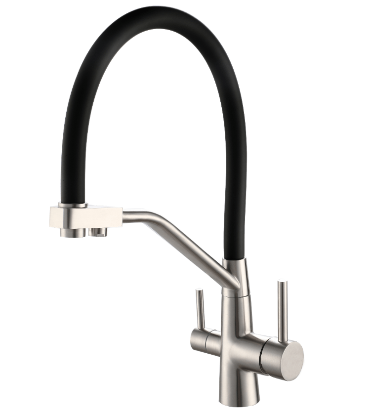 Смеситель Esko K25 B для кухни, R-излив с подключением к фильтру, черный