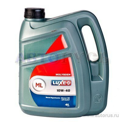 Масло моторное luxe molybden 10w-40 полусинтетическое 4 л 114
