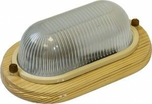 Светильник (баня) 60Вт ЭРА 130° овал Кантри(клен) дерево/стекло E27 60W IP54