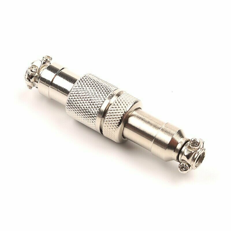 Авиационный разъем GX12-D под пайку на кабель с обеих сторон (2 pin, 2 ...