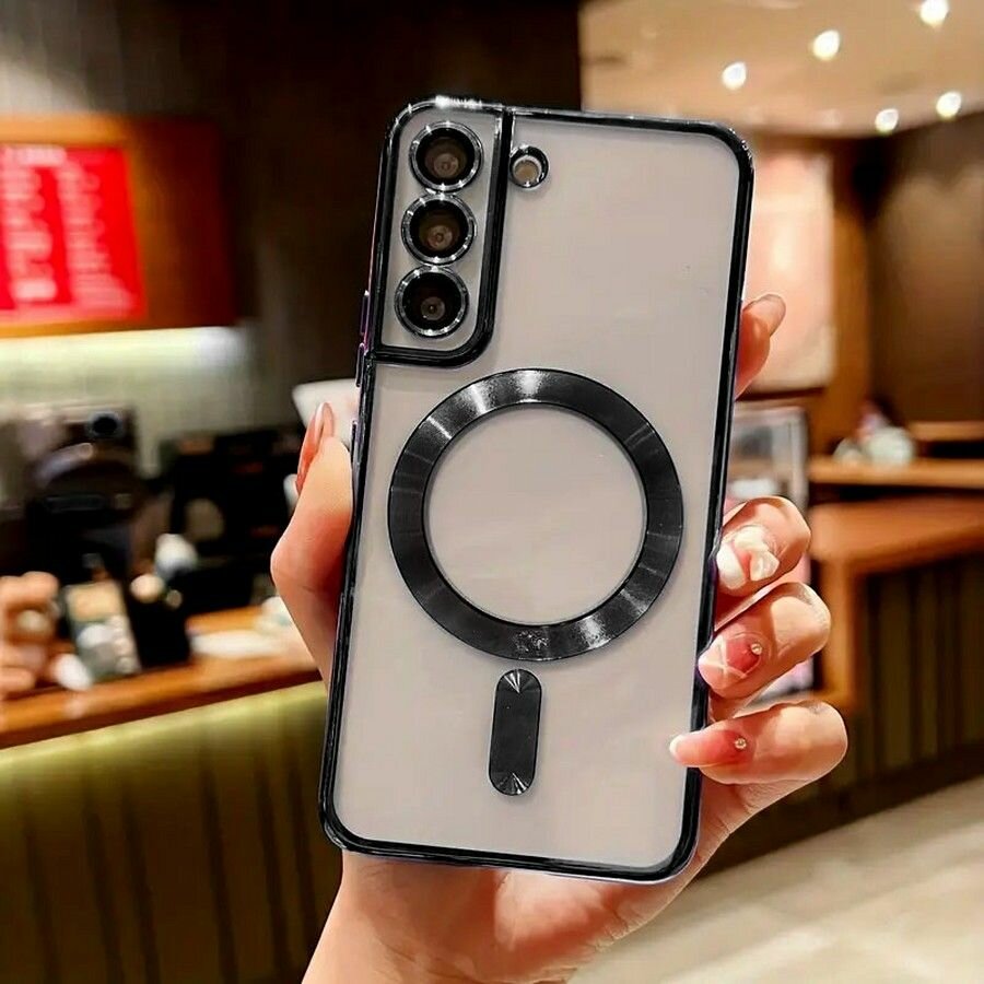 Силиконовая накладка с Magsafe Magnetic для Samsung S23 черный